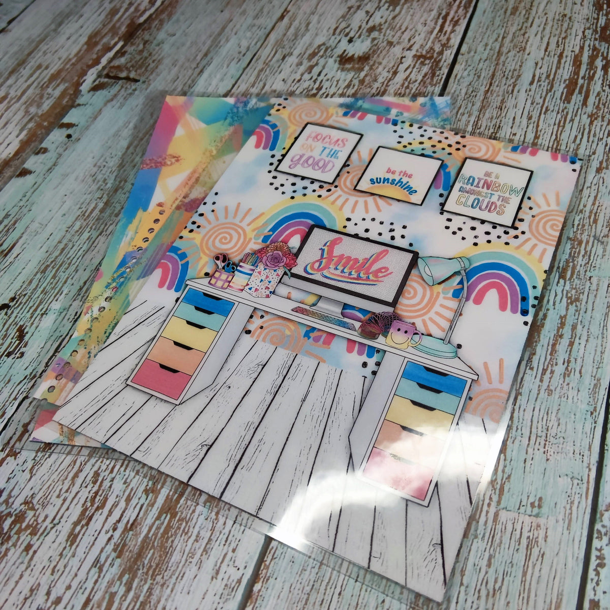 Rainbow Office | 7x9 Functional Flexi Planner – Tilly Journals