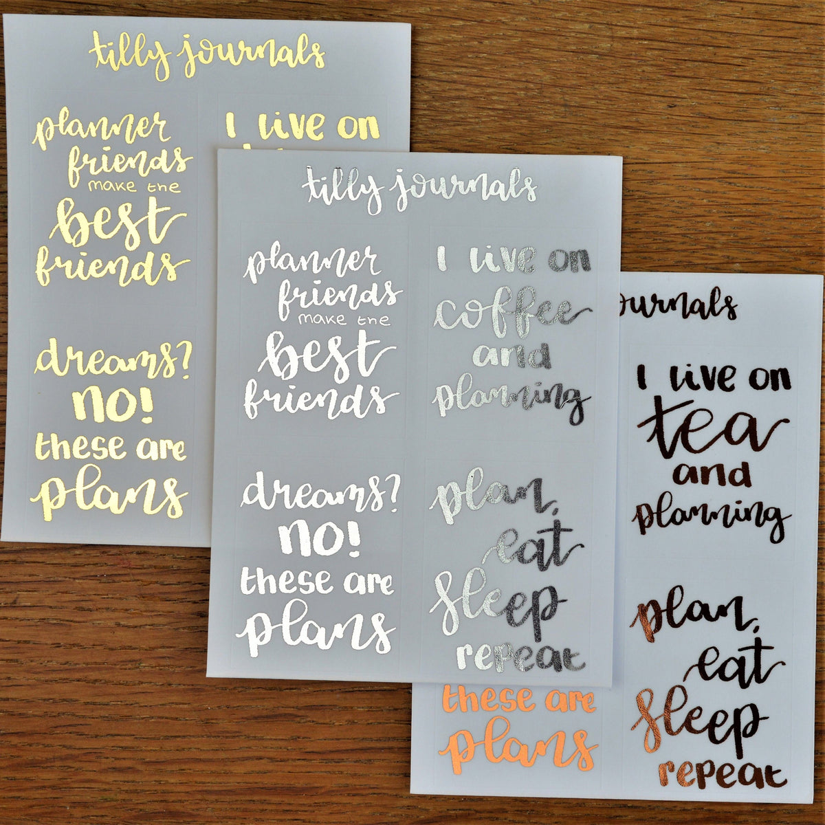 Planning Quotes | Full Box Overlay Stickers – Tilly Journals